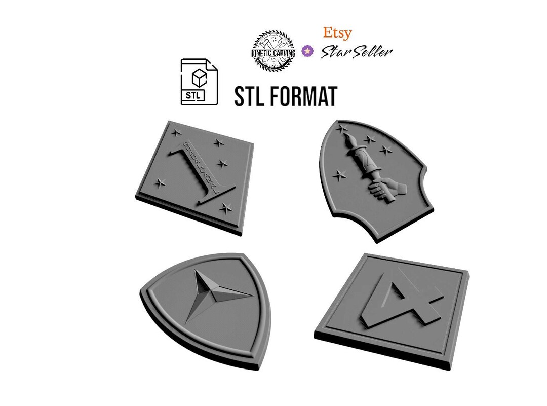 United States Marine Corps USMC Active Divisions STL Package for 3D ...