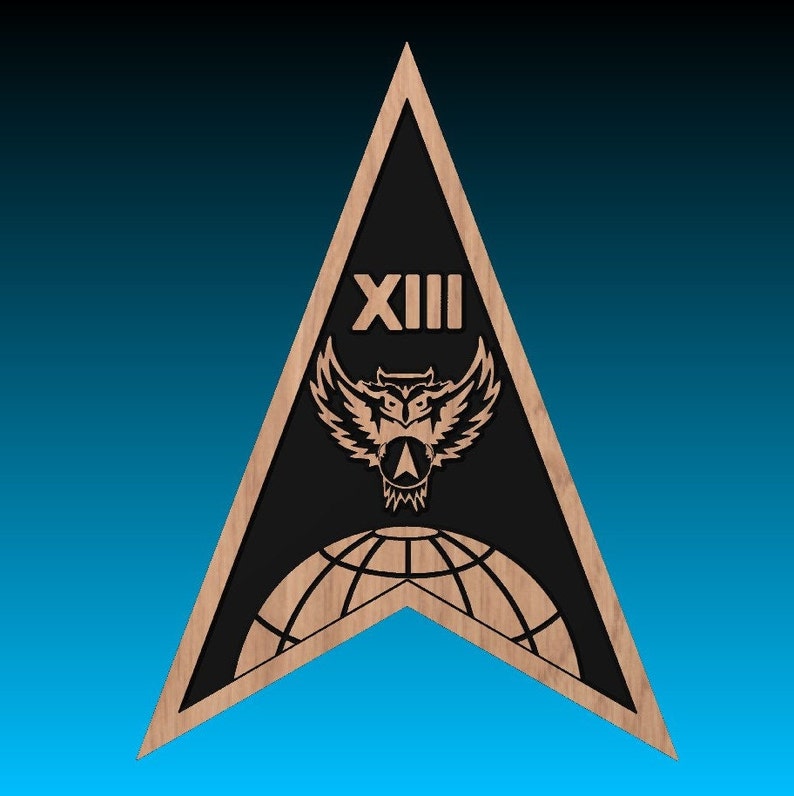 Space Force Delta 13 Command Patch Military SVG File for Woodworking ...