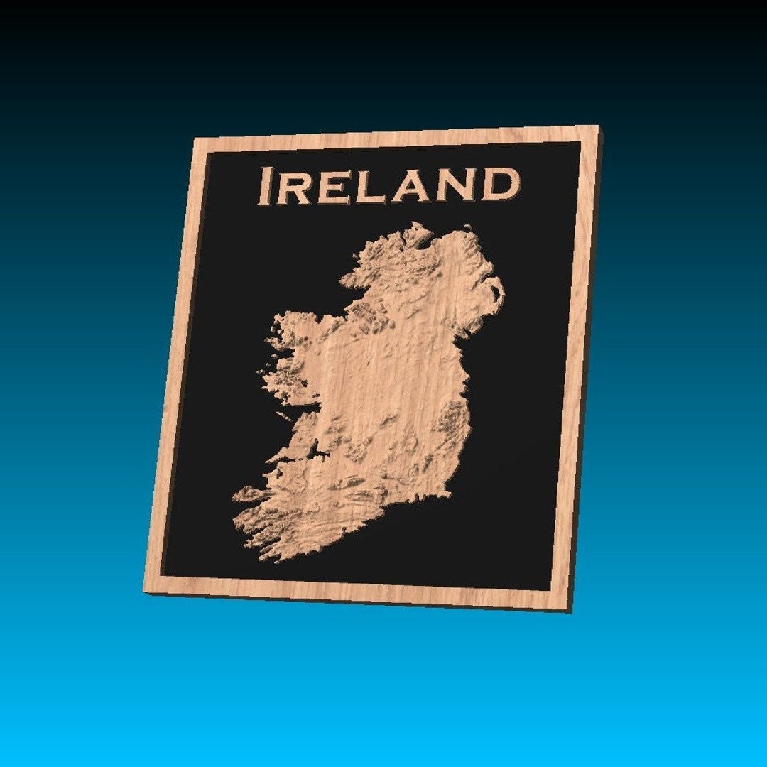 3D STL Model of Ireland for 3D Printing CNC Woodworking - Etsy