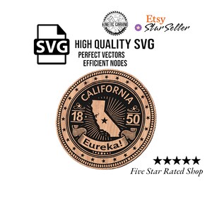 California Design SVG File for Woodworking, CNC, Printing, Clothing and ...