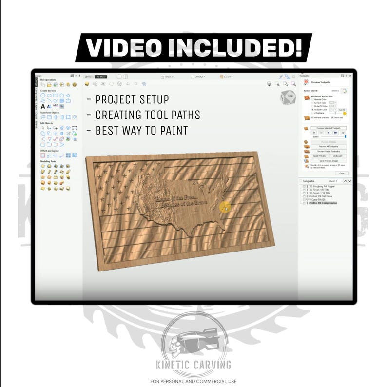 3D Terrain US Flag STL | Patriotic 3D CNC Relief File, Woodworking, 3D ...