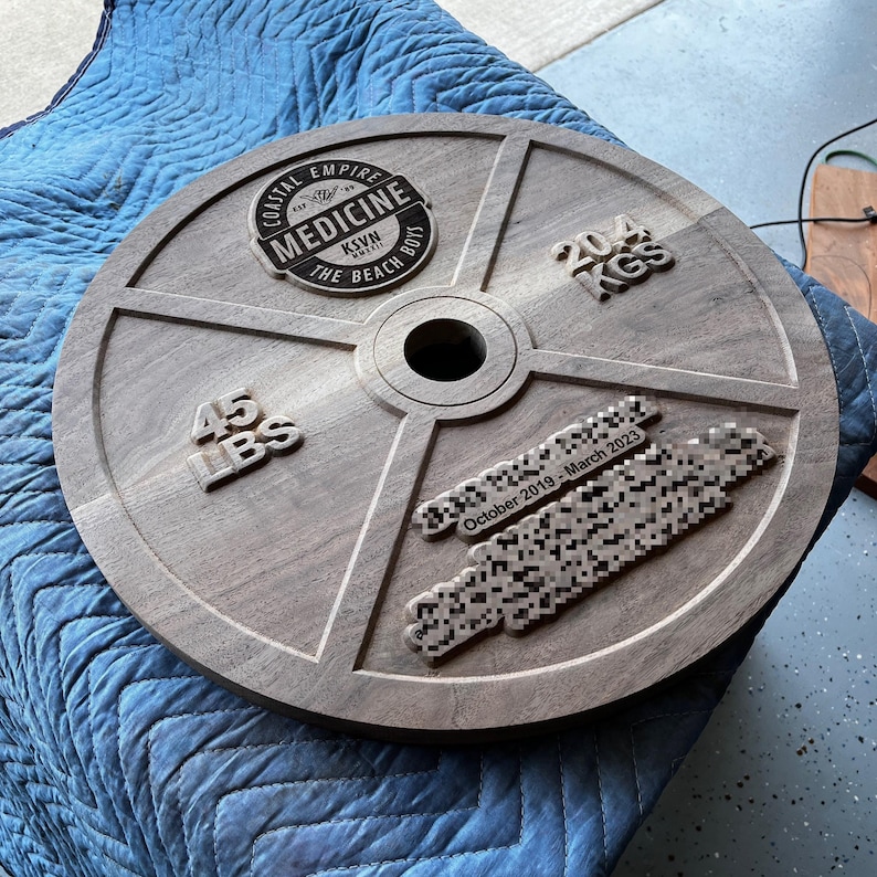 45lb Weight Plate SVG | CNC Laser Cut File, Wood Wall Art, Glowforge ...
