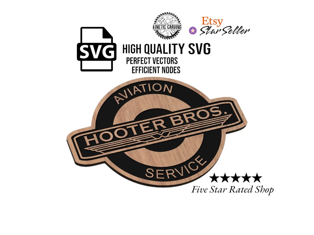 Hooter Bros Military Patch SVG File: CNC Laser Cut Design (digital ...