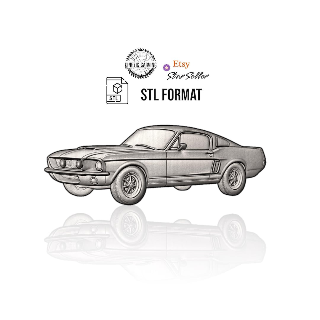 Muscle Car STL | 3D CNC Carving File, Wood Relief Art, 3D Printing ...