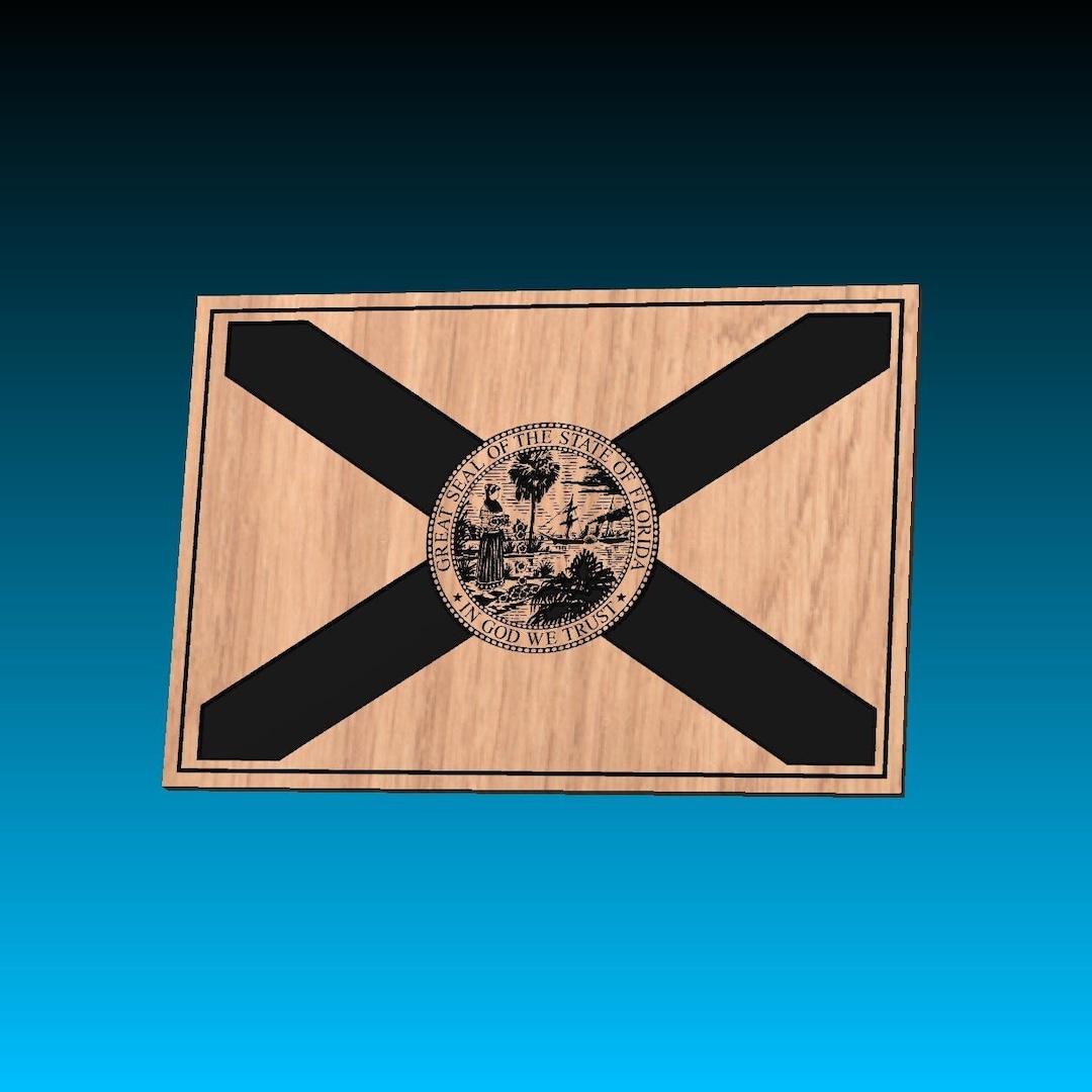 Florida State Flag SVG File for Woodworking, CNC, Printing and Lasering ...