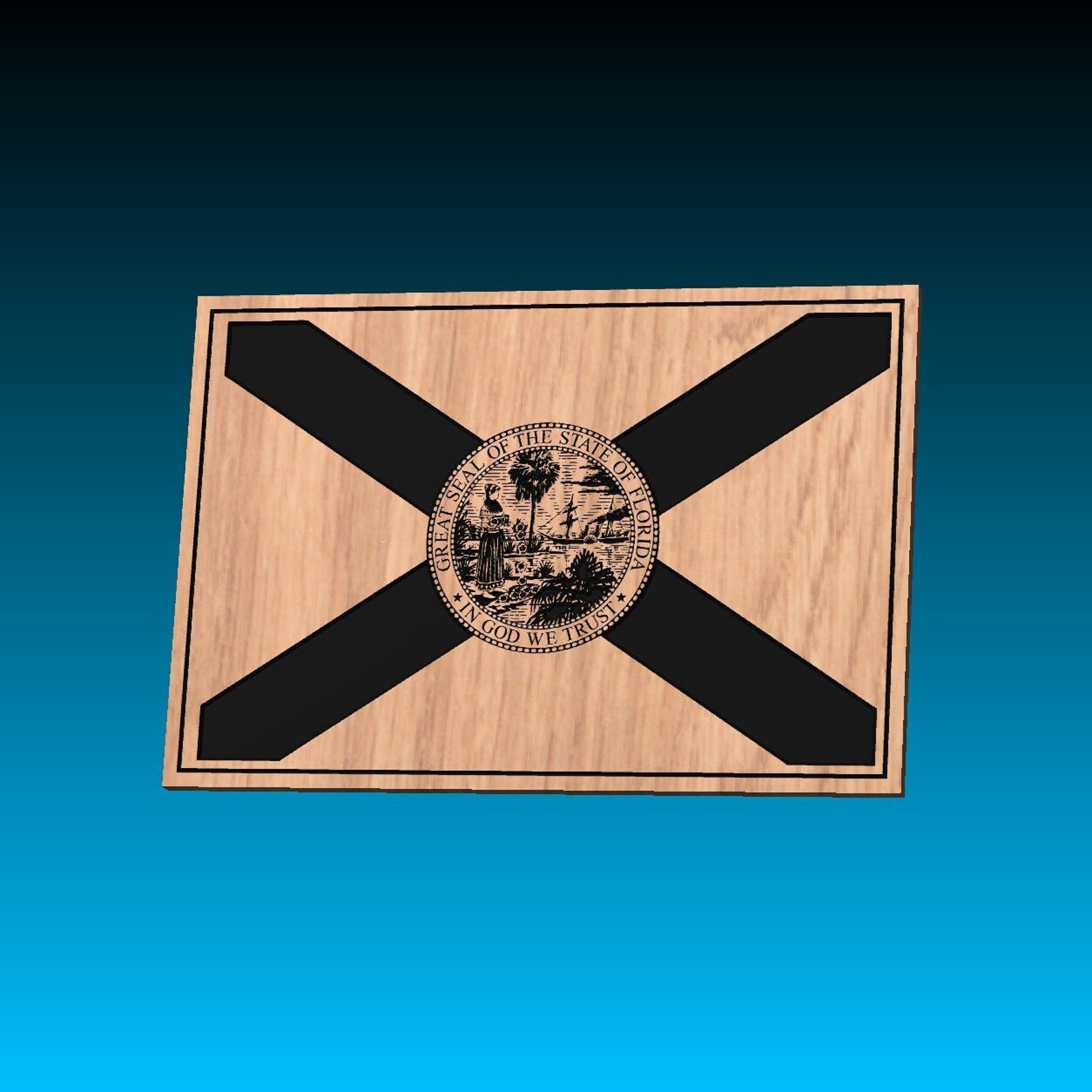 Florida State Flag SVG File for Woodworking, CNC, Printing and Lasering ...