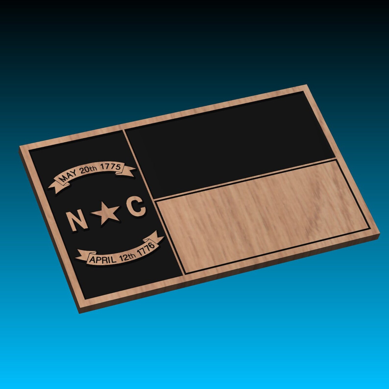 North Carolina State Flag SVG File for Woodworking CNC - Etsy