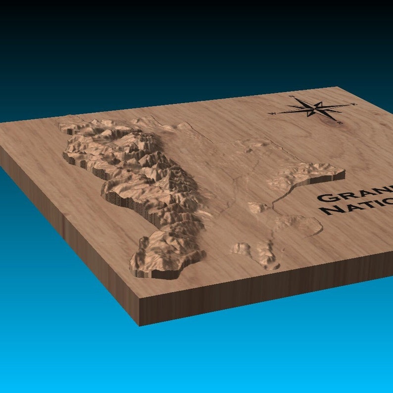 3D STL Model of Grand Teton National Park Wyoming, USA for 3D Printing ...