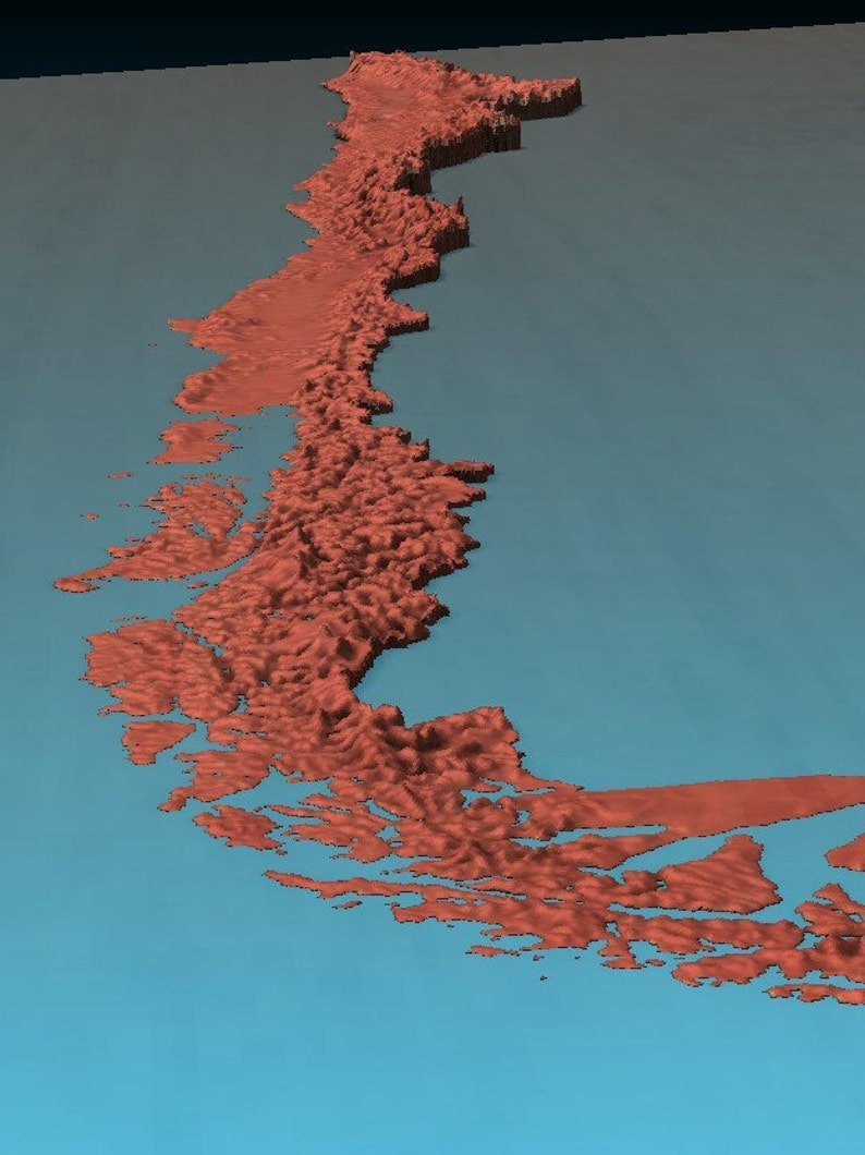 3D STL Model of Chile for 3D Printing, CNC Woodworking - Etsy
