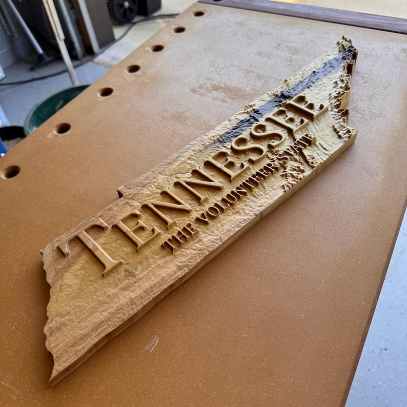 Tennessee Terrain STL | 3D CNC Carving File, Wood Relief Art, 3D ...