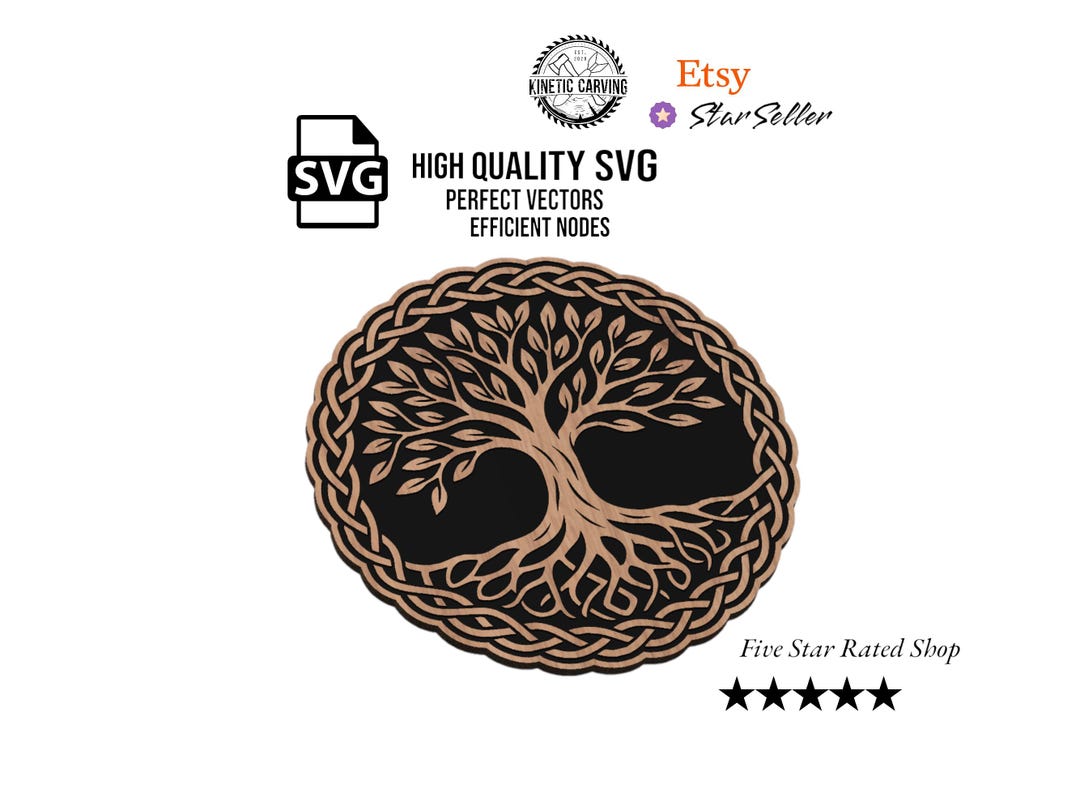 Celtic Tree of Life SVG File for Woodworking, CNC, Printing and ...