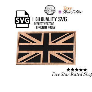 United Kingdom Flag SVG File for Woodworking, CNC, Printing and ...