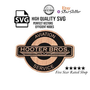 Hooter Bros Military Patch SVG File: CNC Laser Cut Design (digital ...