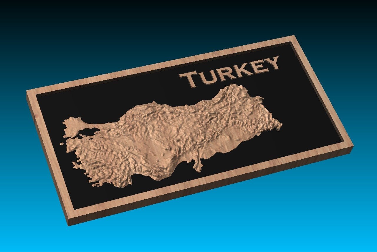 3D STL Model of Turkey for 3D Printing, CNC Woodworking - Etsy