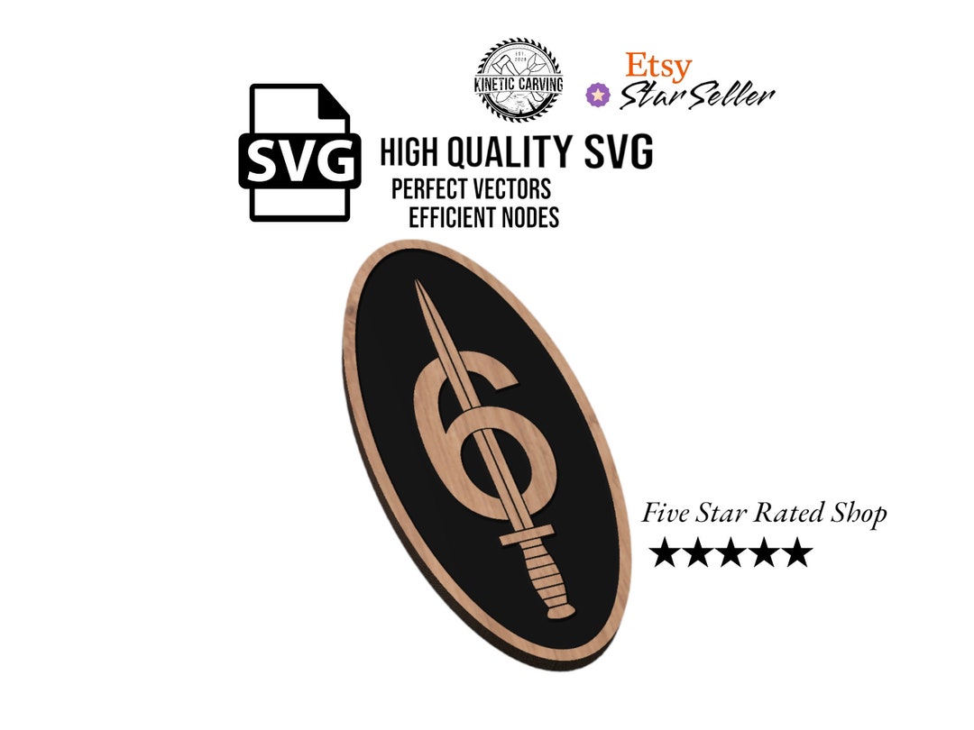 Six Guns Patch Military SVG File for Woodworking, CNC, Printing and ...