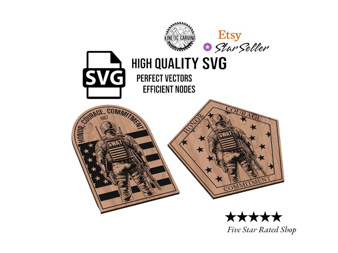 SWAT Team Design SVG File: CNC, Laser Cut, Printing (digital Download ...