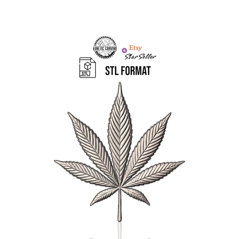 Cannabis Leaf STL File | CNC Carving, 3D Printing, Laser Engraving ...