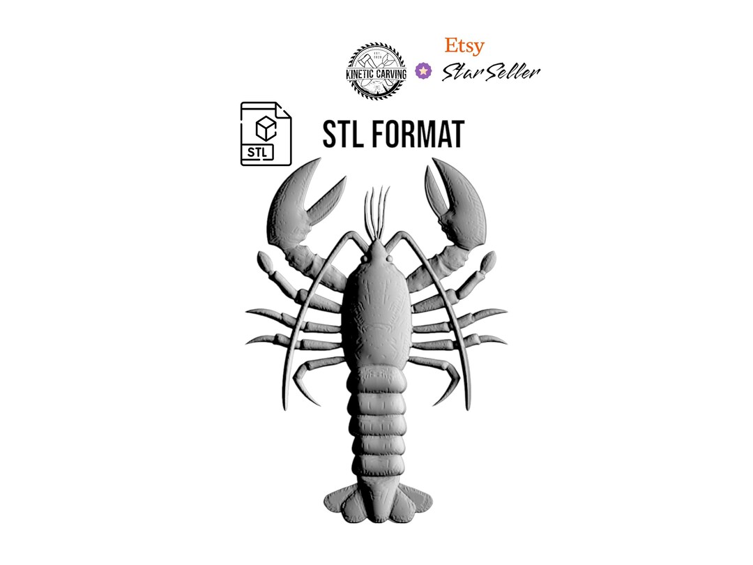 Maine Lobster STL File for Woodworking, CNC, Printing and Lasering - Etsy
