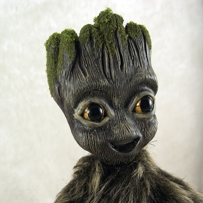 FREE SHIPPING Baby Groot Plush Art Doll From Guardians of the - Etsy