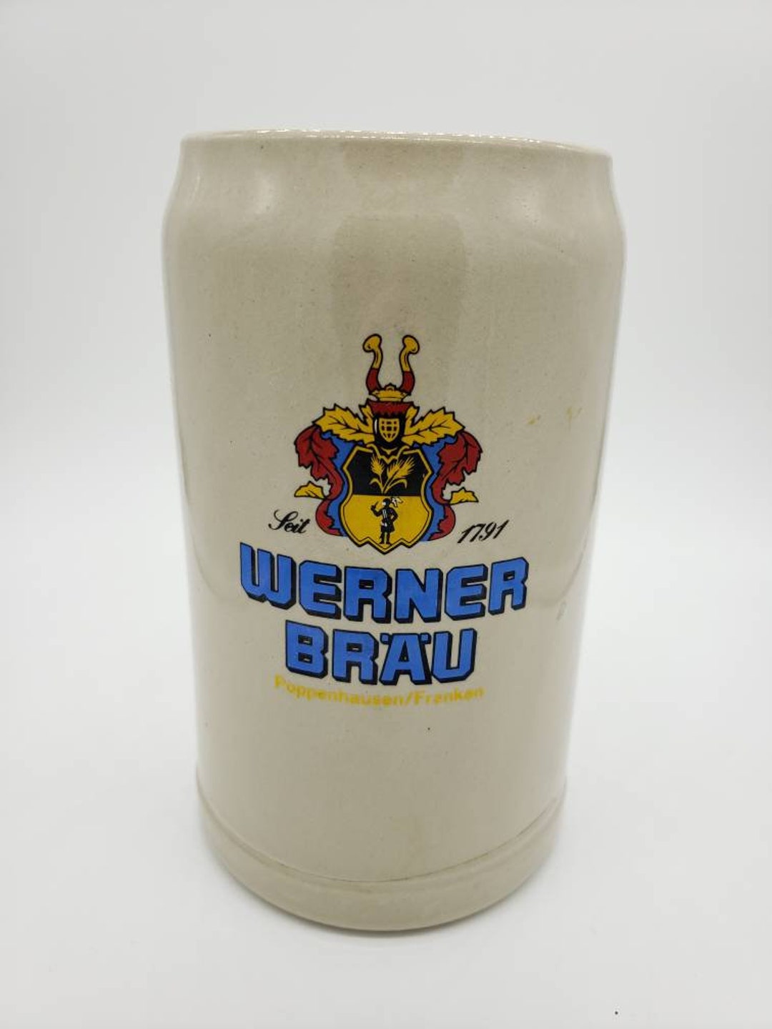 Vintage 80's Werner Brau - Full Liter Ceramic Beer Stein Germany - Etsy