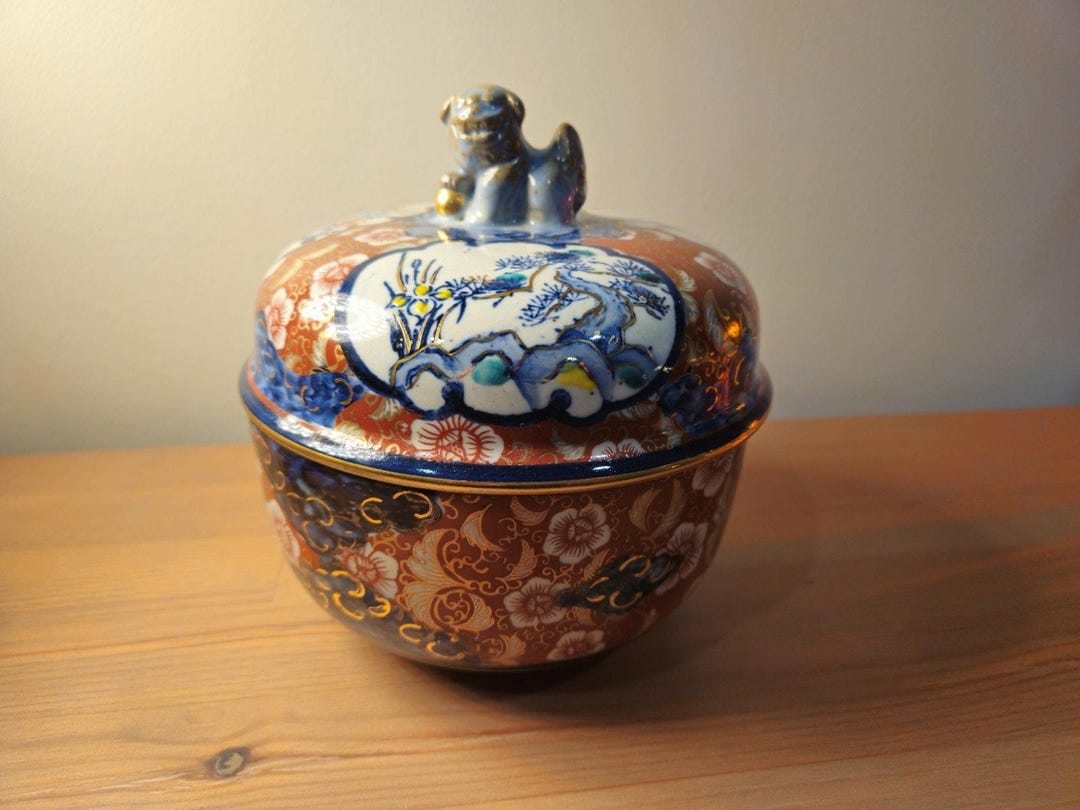 Rare Imperial Imari Japan Porcelain Shi Shi Foo Dog Bowl - Etsy