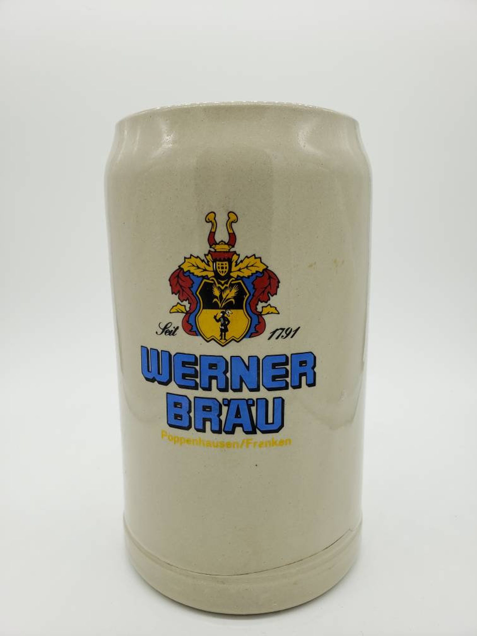 Vintage 80's Werner Brau Full Liter Ceramic Beer Stein Germany - Etsy