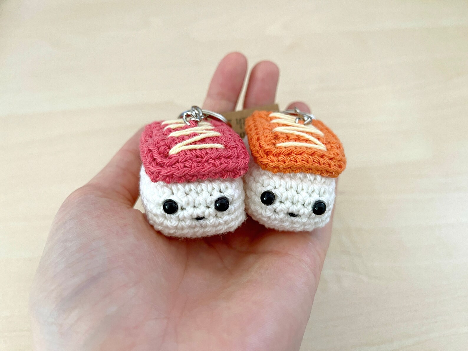 Crochet Sushi Keychain Kawaii Food Plush Amigurumi Plushie - Etsy