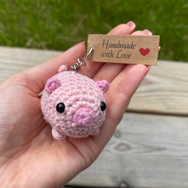Pig Keychain - Etsy