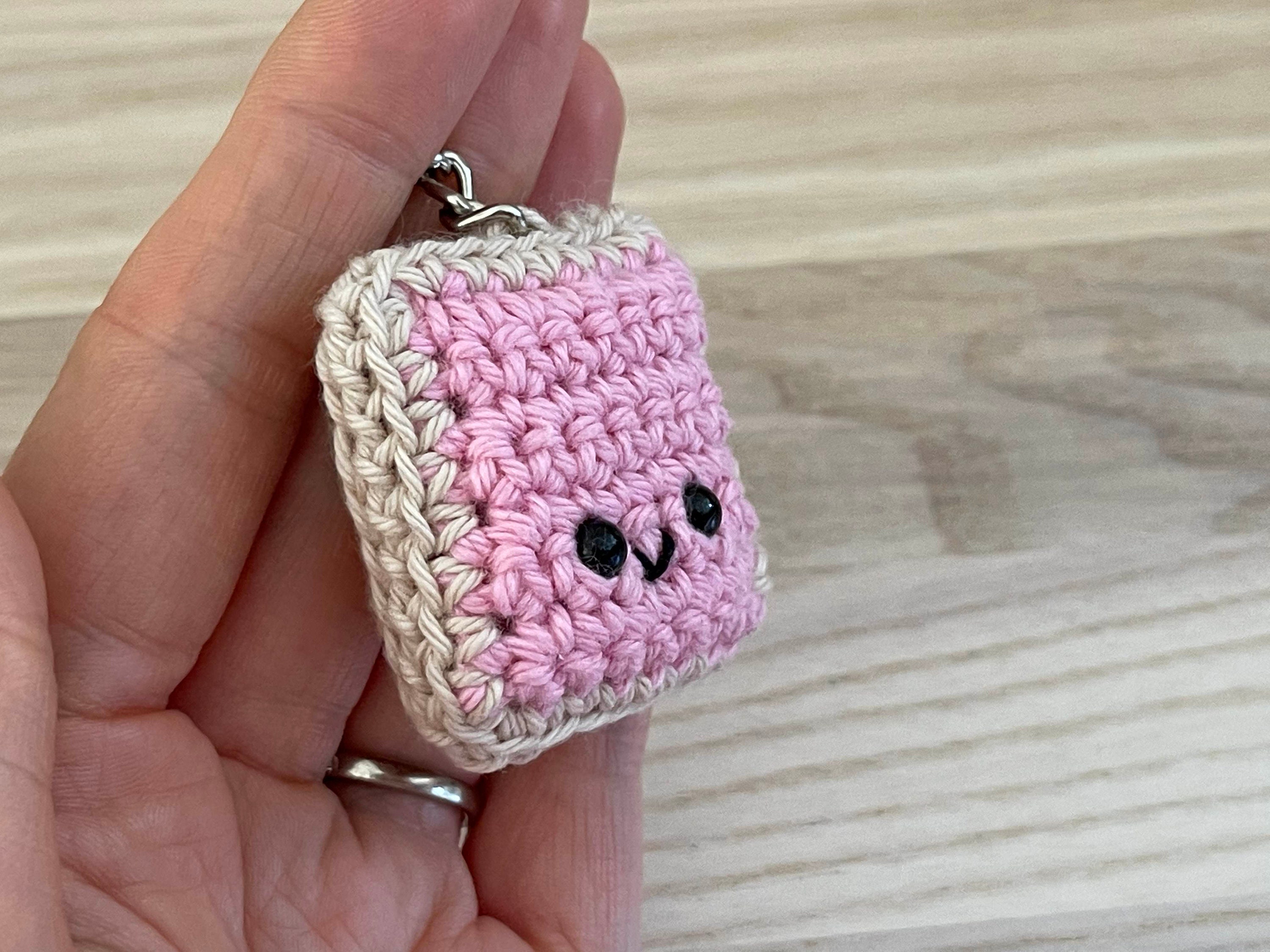 Toast Amigurumi Keychain Crochet Key Ring Handmade Gift | Etsy
