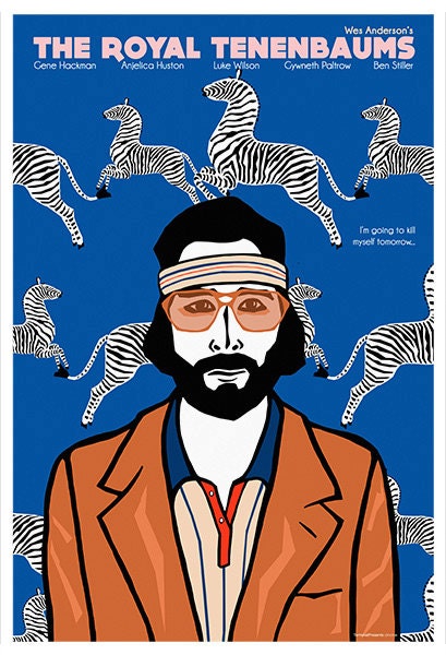 The Royal Tenenbaums - Richie Poster - Original Illustration - Etsy