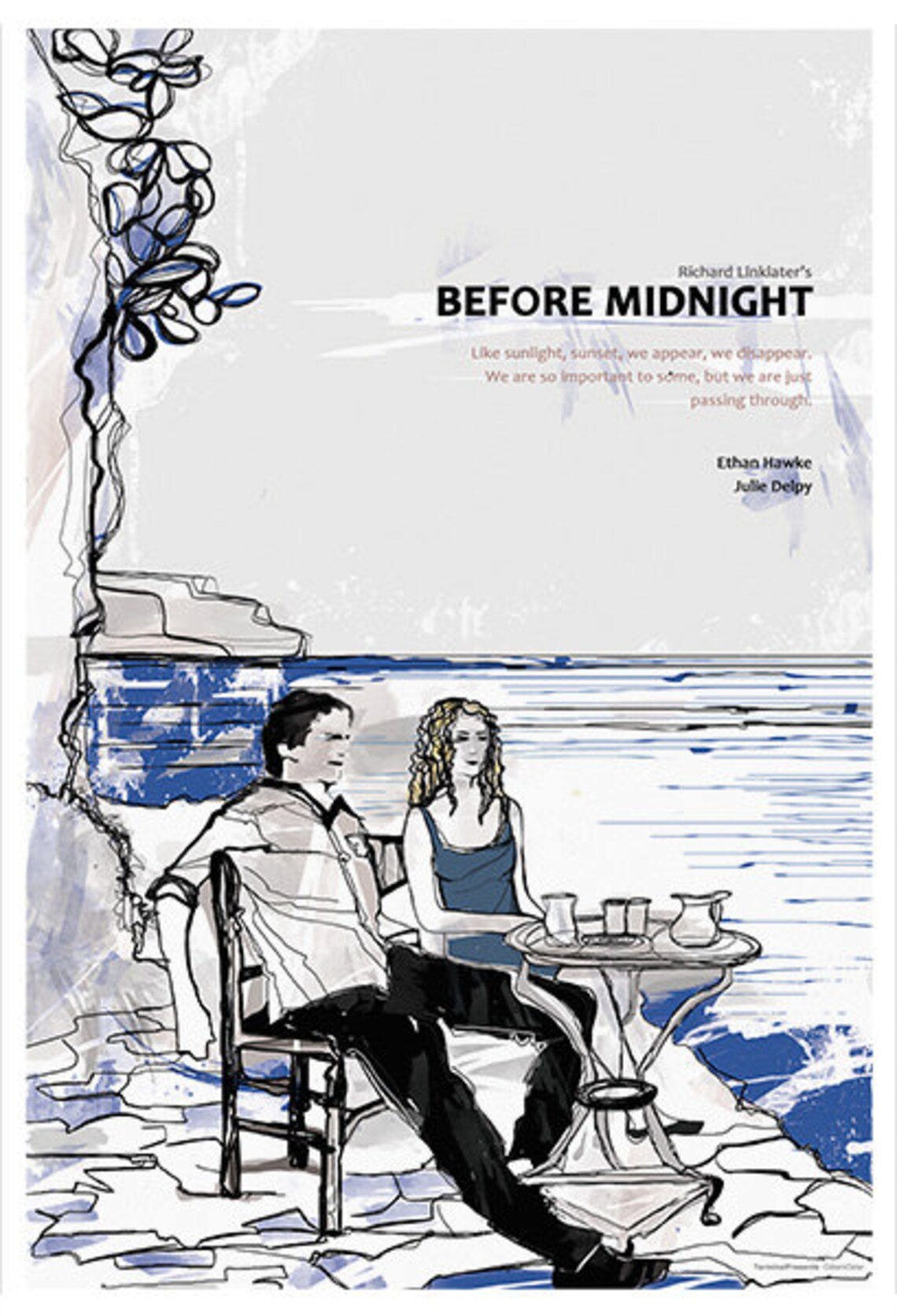 Before Midnight Alternative Movie Poster Original Illustration - Etsy