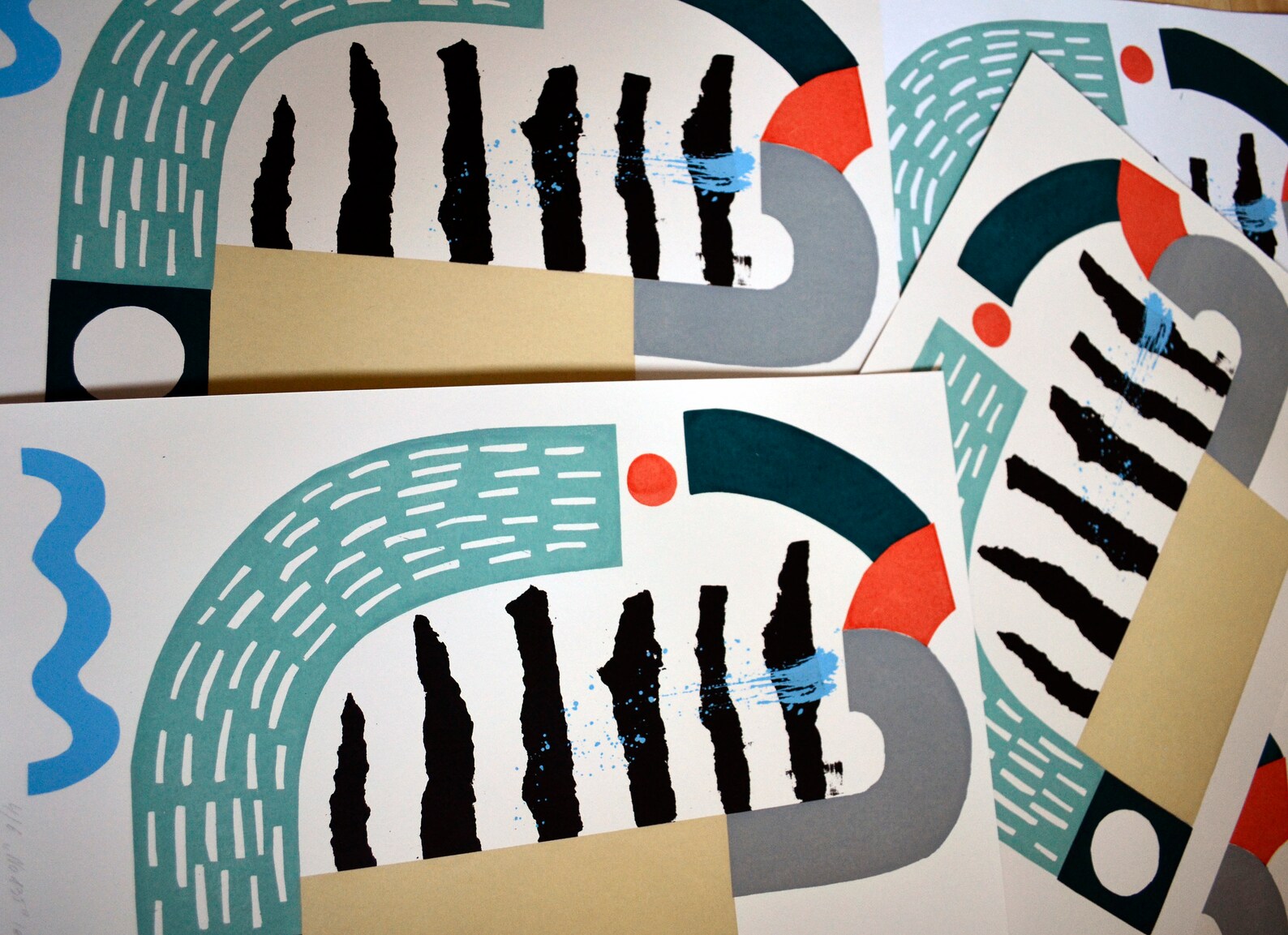 Wall Art for Kids, Abstract Screen Print, Sea Theme Nursery, Decor ...