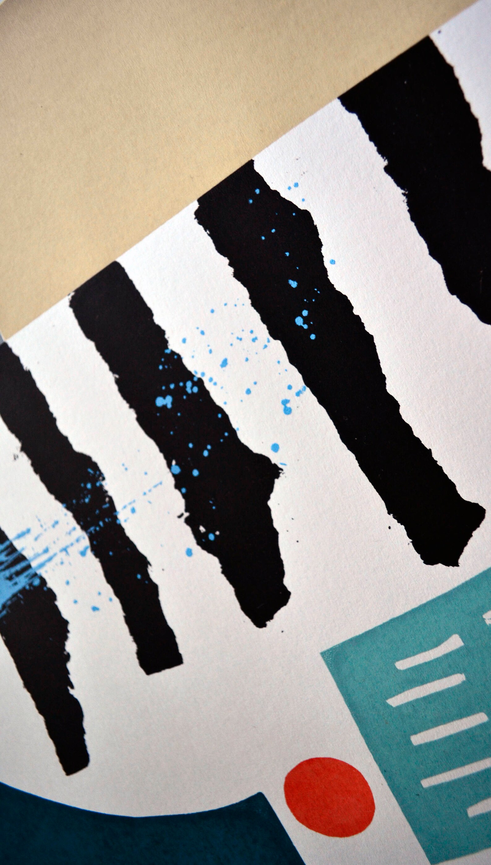 Wall Art for Kids, Abstract Screen Print, Sea Theme Nursery, Decor ...