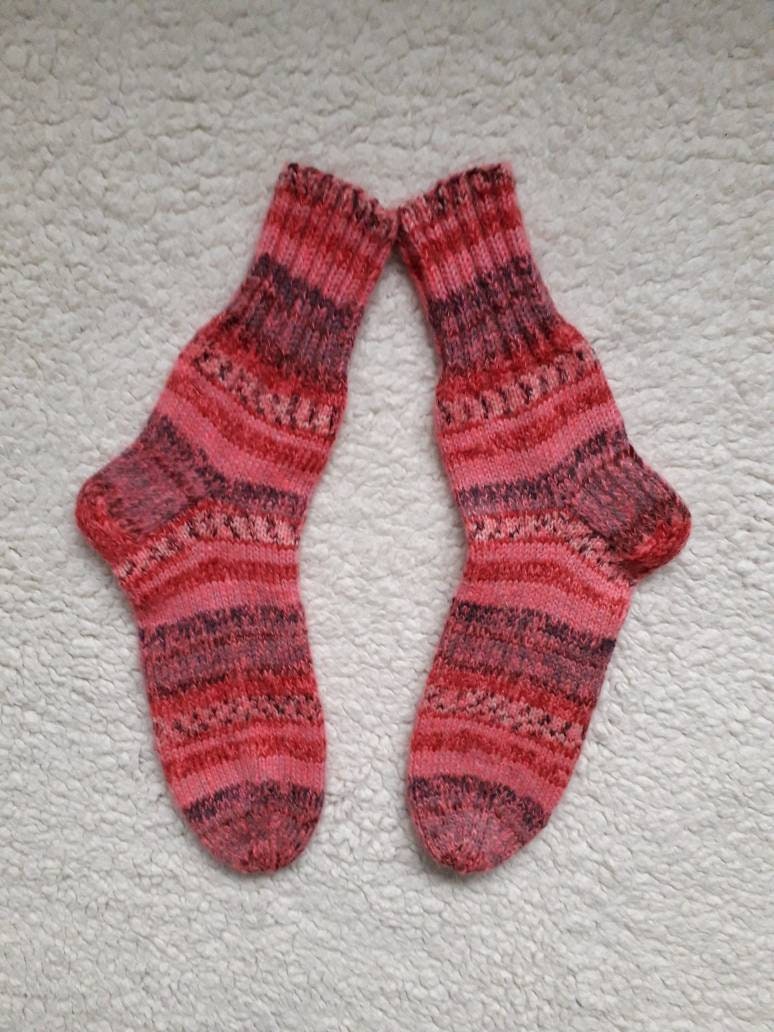 Wool Socks Knit Socks Mohair Warm Socks Womens Socks Pink Socks ...
