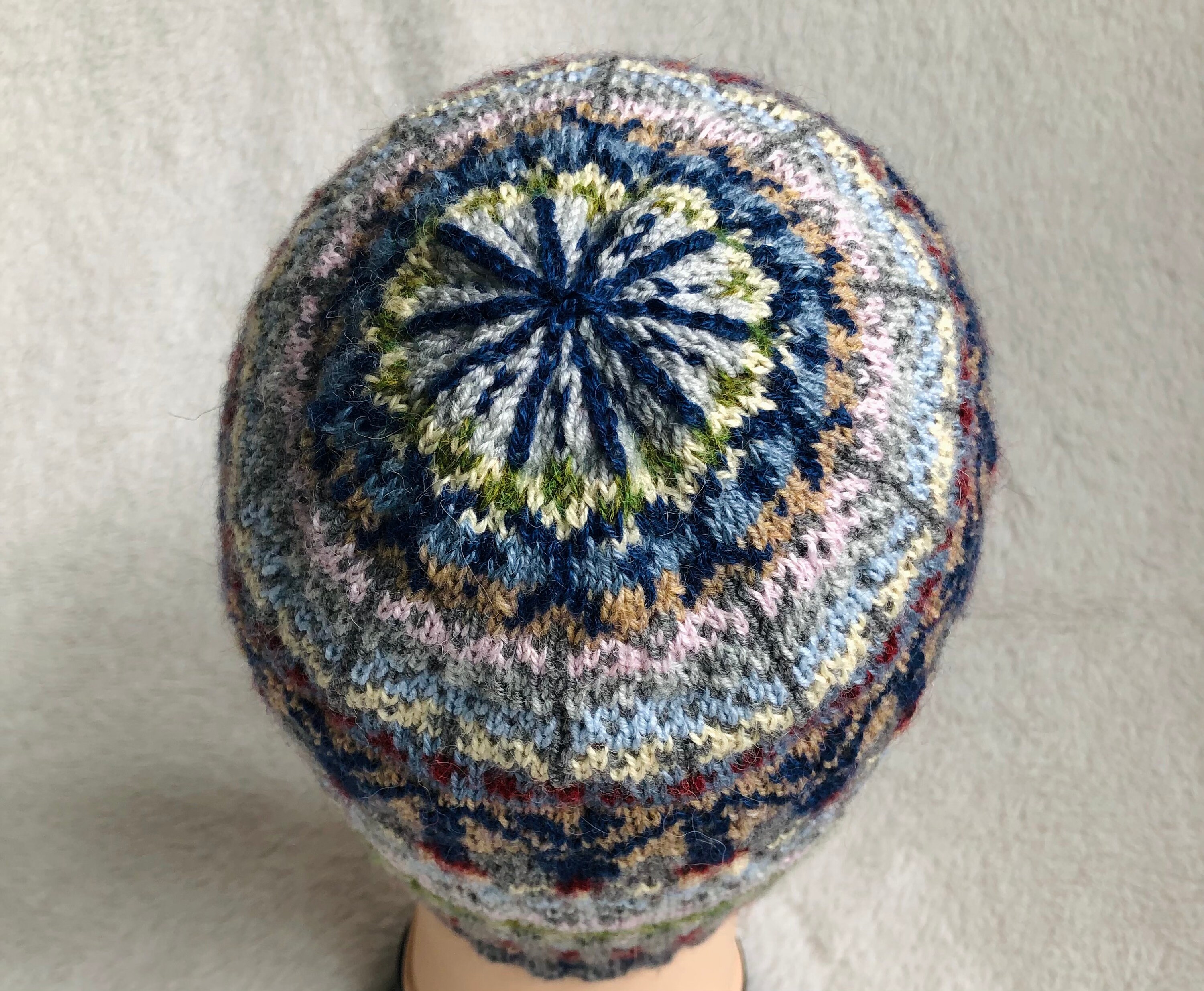 Handknit Fair Isle Hat Merino Fair Isle Beanie Knit Hat Unisex - Etsy