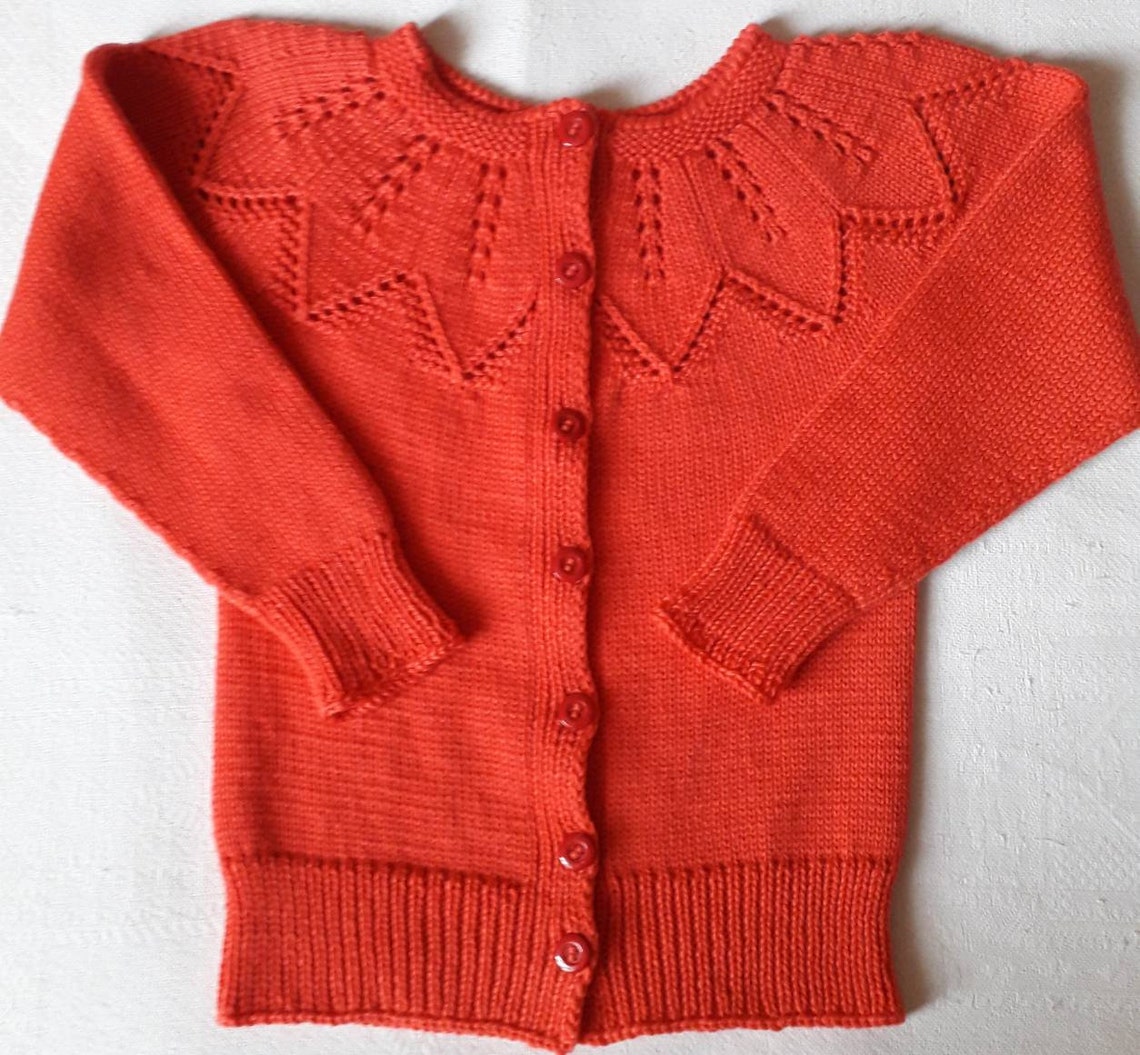 Knit Jacket Girls Cardigan Girls Knitwear Merino Wool Jacket Girls ...