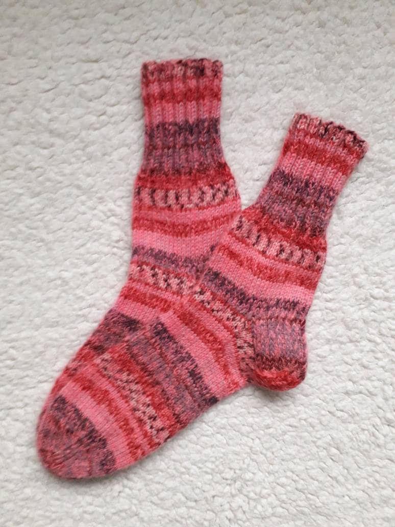 Wool Socks Knit Socks Mohair Warm Socks Womens Socks Pink Socks ...