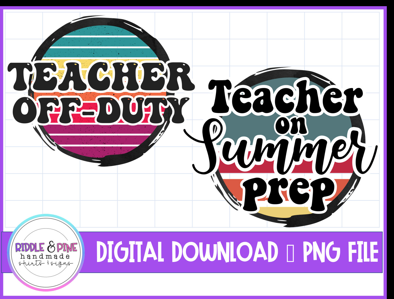 Teacher off Duty Teacher on Summer Prep INSTANT DOWNLOAD Png - Etsy