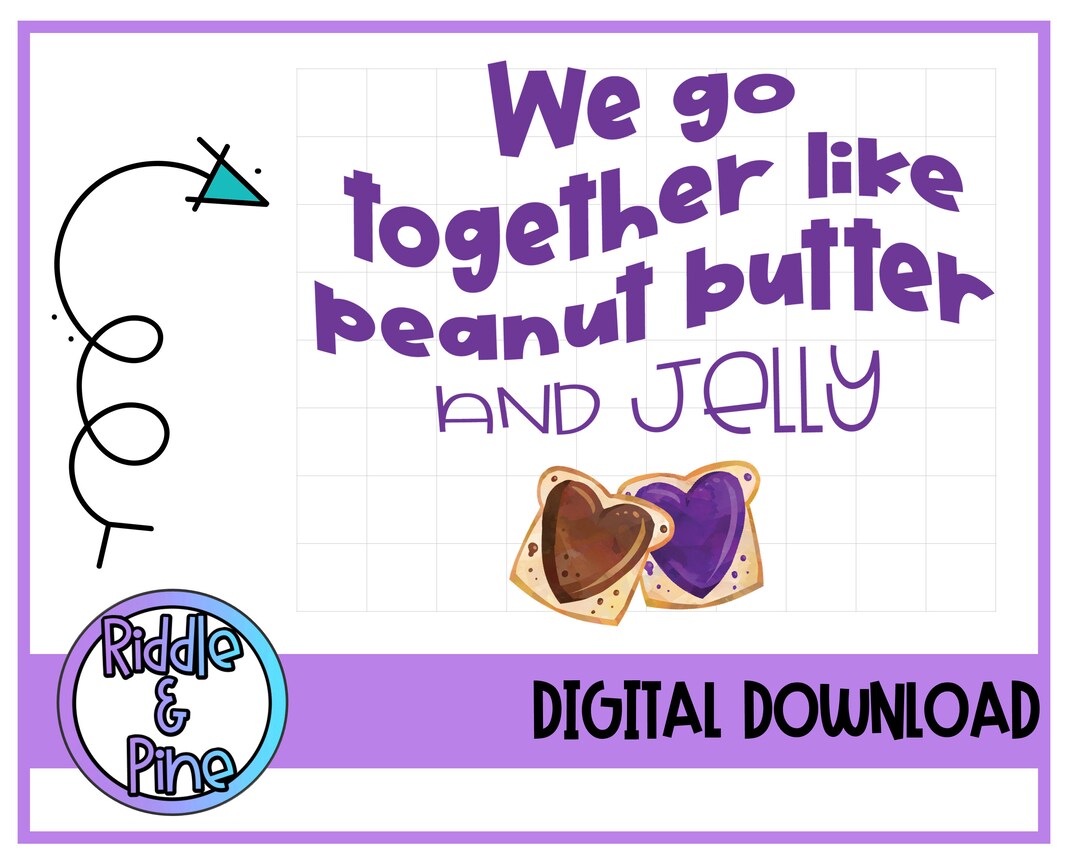 Peanut Butter and Jelly Bestie Svg INSTANT DOWNLOAD Png Sublimation ...
