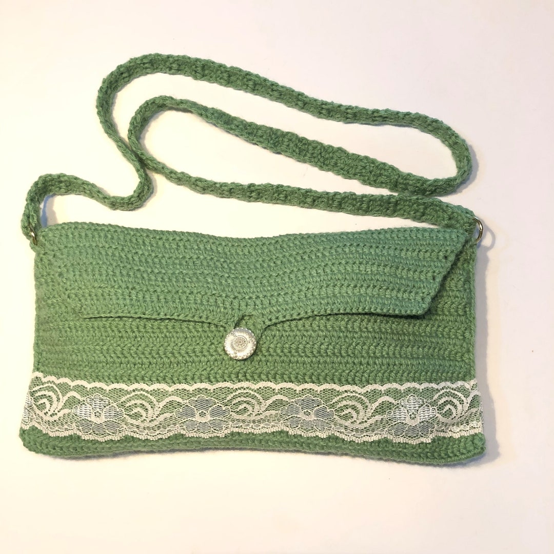 Green Party Purse, Green Shoulder Bag, Green Boho Bag, Womens Handbag ...