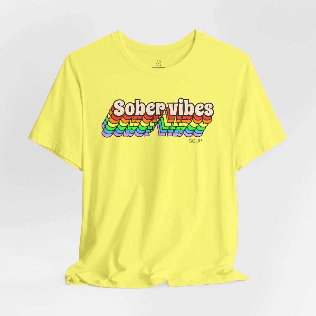 Sober Vibes Retro T-shirt: Celebrate Sobriety, Alcohol-free Tee - Etsy