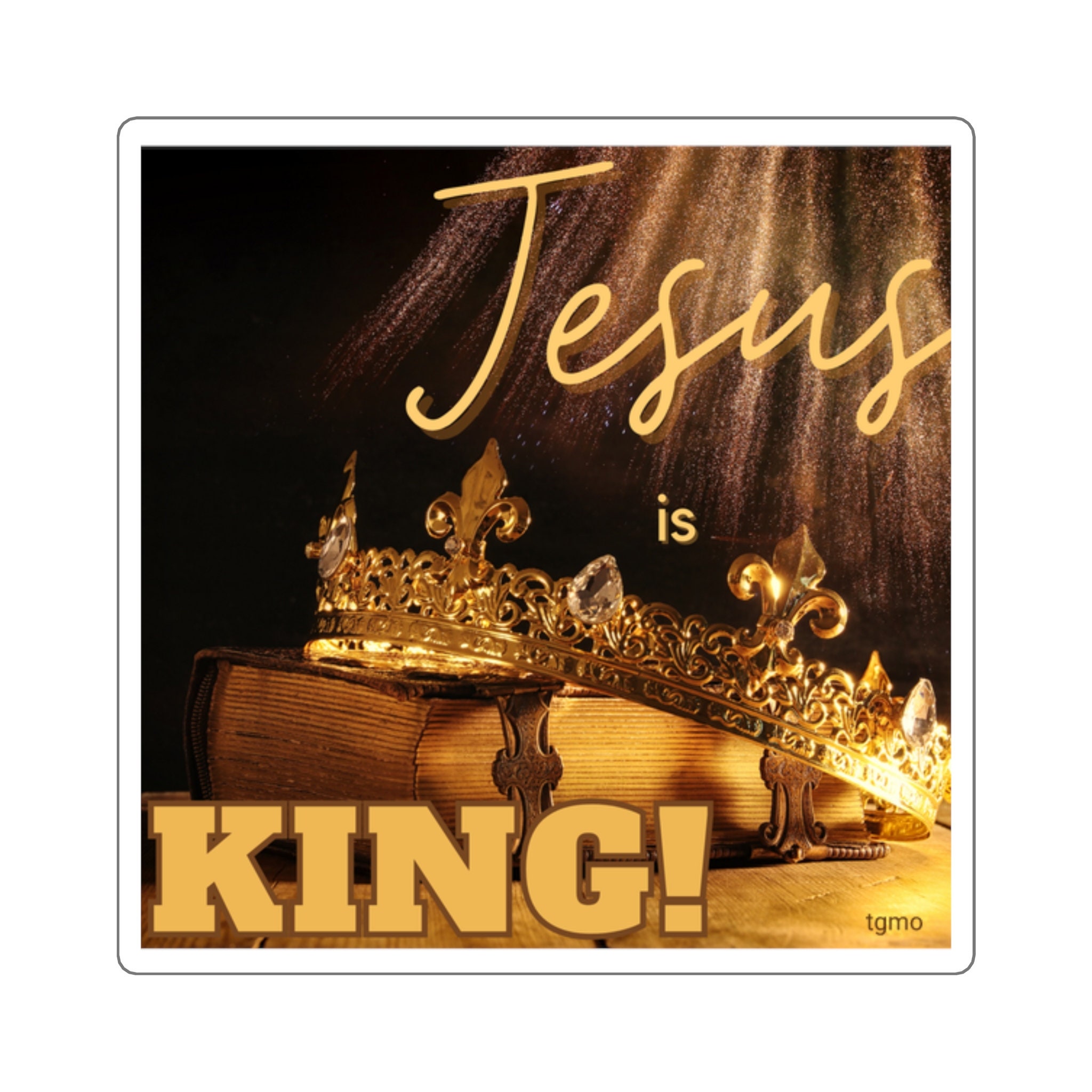 Jesus is King Sticker: Crown Graphic - Indoor Use - Etsy