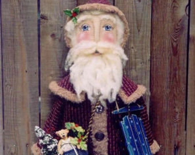 Father Christmas Primitive Santa PATTERN HHF171 - Etsy