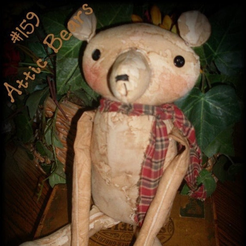 Primitive Bear - Etsy