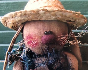 Primitive Rabbit Bunny Doll Pattern Rug Hook Easter Egg Spring - Etsy