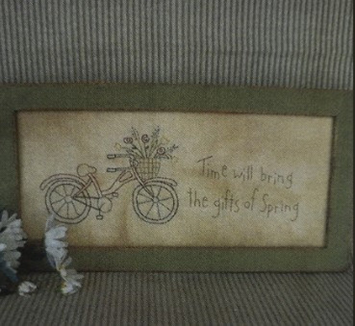 Gifts of Spring Primitive Embroidery PAPER PATTERN CS86 - Etsy