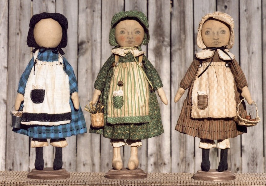 Early Style Standing Settler Sisters - PATTERN HHF408 - Etsy