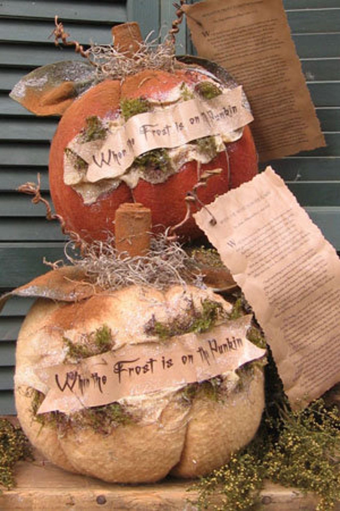 Frost on the Punkin Primitive Pumpkin PATTERN CF858 - Etsy