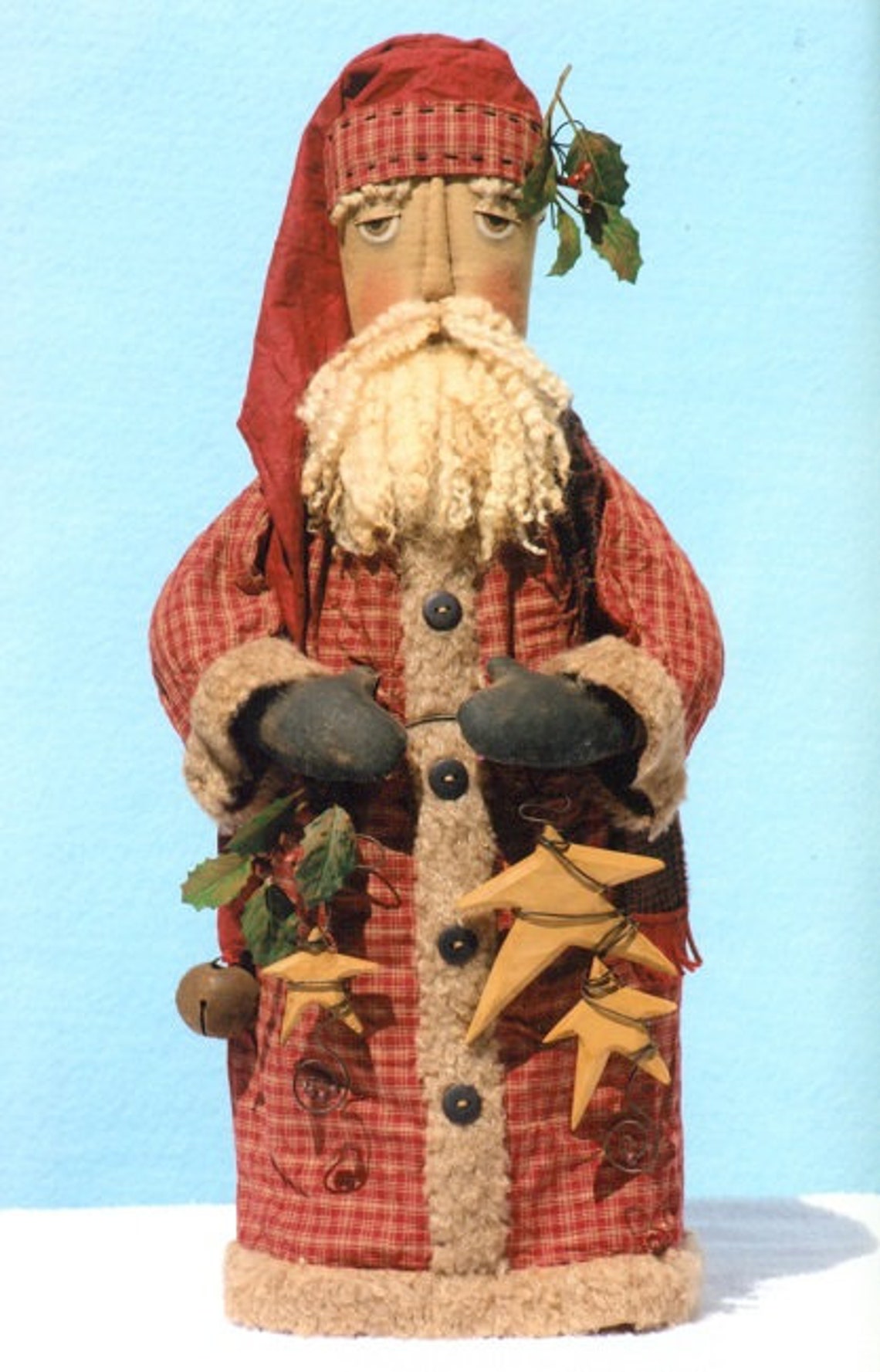 Folk Art Santa primitive Cloth Santa PATTERN HHF334 | Etsy