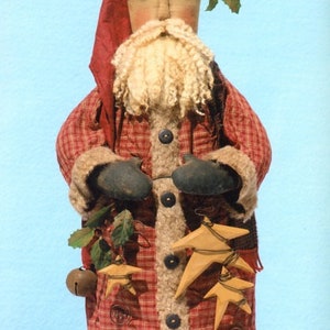 Folk Art Santa primitive Cloth Santa PATTERN HHF334 | Etsy